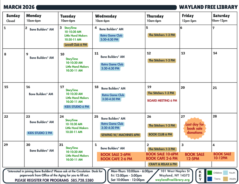 Wayland Free Library – Excite – Explore – Engage